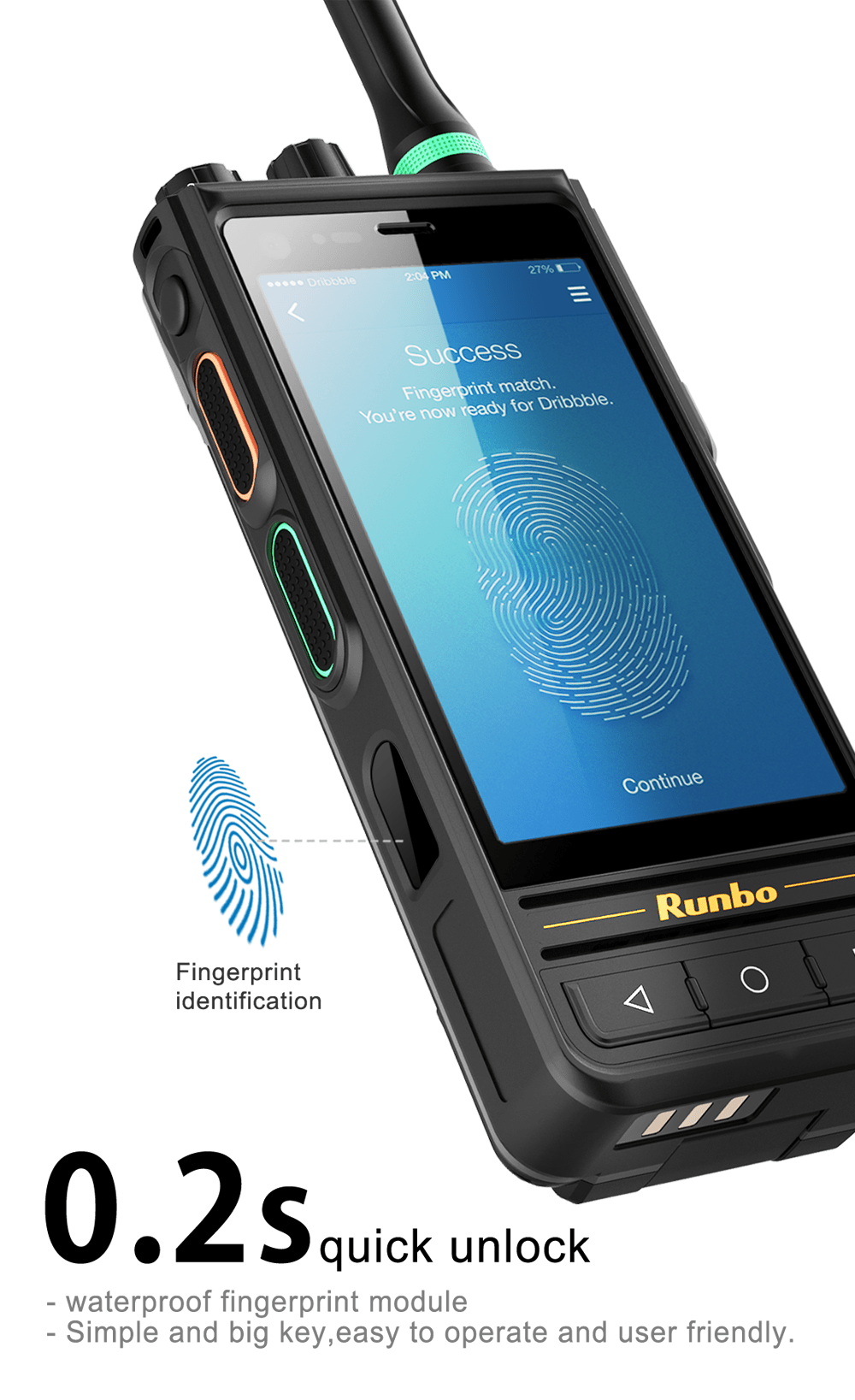 Industrial One | Runbo E81 – 4 Inch IP67 Waterproof UHF/VHF DMR POC ...